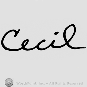 Mark with The word "Cecil". | #85595