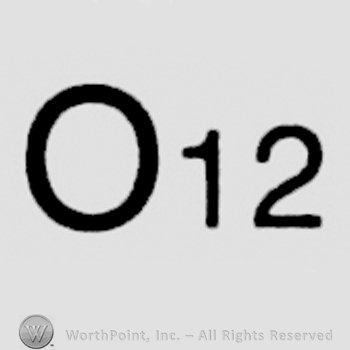 Mark with The text "O12". | #85712