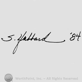 Mark with The text "S. Hubbard '84". | #85824