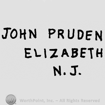 Mark with John Pruden written above, Elizabeth | #85865
