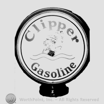 Mark with A circle, the text "Clipper Gasoline" , | #859028