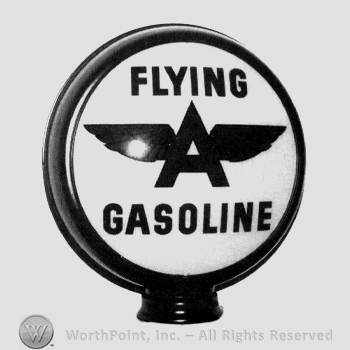 Mark with A circle, the text "FLYING GASOLINE", | #859044