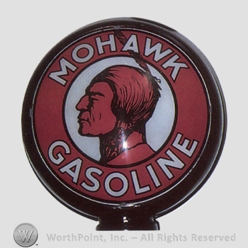 Mark with Two circles, the text "MOHAWK GASOLINE" | #859059