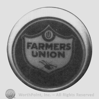 Mark with A shield and the text "FARMERS UNION". | #859108