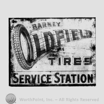 Mark with The text "BARNEY OLDFIELD TIRES SERVICE | #859176