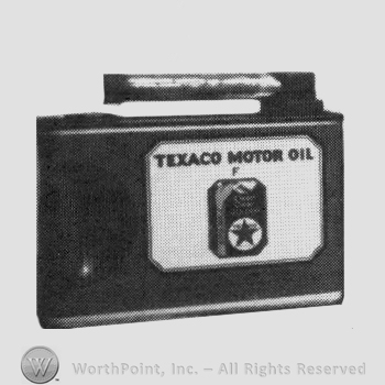 Mark with A label, the text "TEXACO MOTOR OIL" | #859188