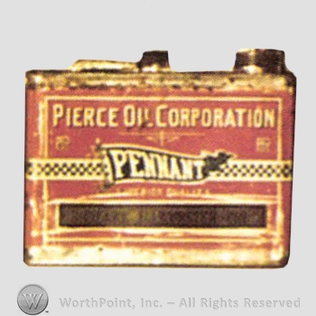 Mark with A can, a label and the text "PIERCE OIL | #859367
