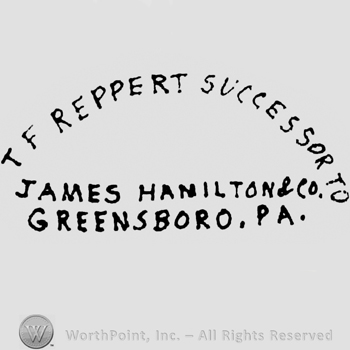 Mark with Curved writing above: T F Reppert | #85978