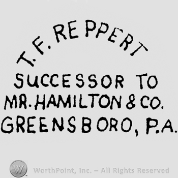 Mark with Curved writing on top: T.F. Reppert. | #85980
