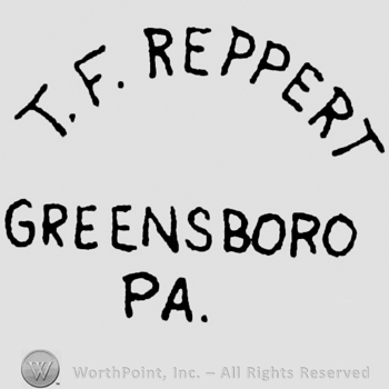 Mark with Curved writing on top: T.F. Reppert. | #85981