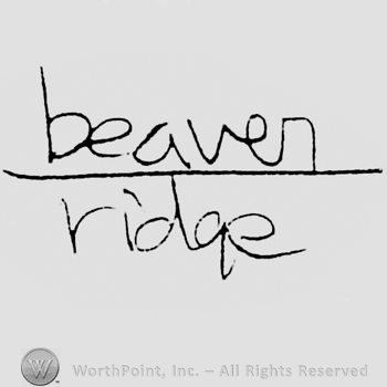 Mark with Beaver Ridge hand lettered one under | #86005