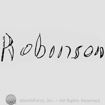 Mark with Hand lettered name: Robinson | #86077