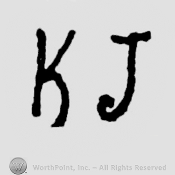 Mark with Hand lettered initials: K J | #86244