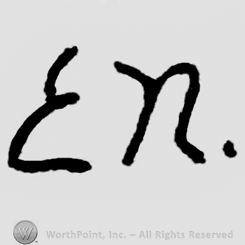 Mark with Hand lettered initials: E N. | #86254