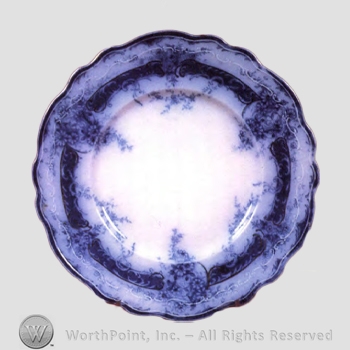 Mark with Flow Blue Pattern: BOUQUET; plate. | #862933