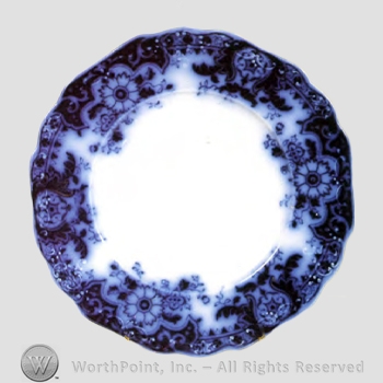 Mark with Flow Blue Pattern: BROOKLYN; plate. | #862938