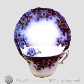 Mark with Flow Blue Pattern: BROOKLYN; cup and | #862939