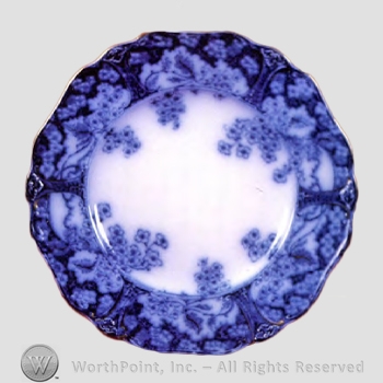 Mark with Flow Blue Pattern: CECIL; plate. | #862952