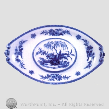 Mark with Flow Blue Pattern: CEYLON; underplate. | #862955