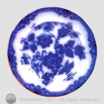 Mark with Flow Blue Pattern: CHINESE PLANT; | #862969