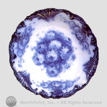 Mark with Flow Blue Pattern: DHALIA; bowl. | #862986