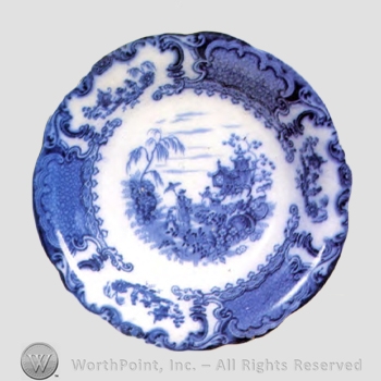 Mark with Flow Blue Pattern: GEISHA; bowl. | #863011