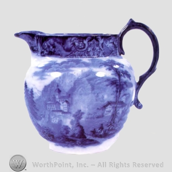 Mark with Flow Blue Pattern: GENEVA; pitcher. | #863015