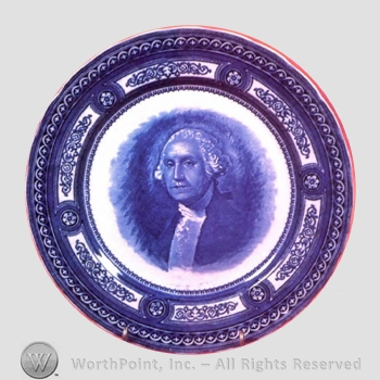 Mark with Flow Blue Pattern: GEORGE WASHINGTON; | #863016