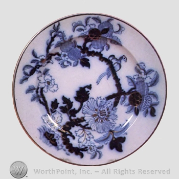 Mark with Flow Blue Pattern: HIZEN; plate. | #863027