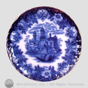Mark with Flow Blue Pattern: JAPAN; plate. | #863043