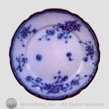 Mark with Flow Blue Pattern: LE PAVOT; plate. | #863065