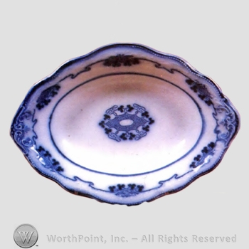 Mark with Flow Blue Pattern: LORNE; oval | #863072