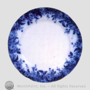 Mark with Flow Blue Pattern: LUCANIA; plate. | #863075