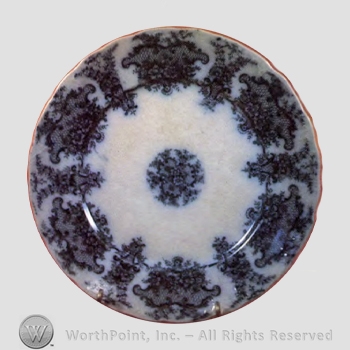 Mark with Flow Blue Pattern: MONARCH; plate. | #863103