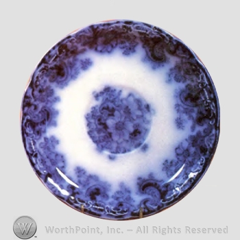 Mark with Flow Blue Pattern: ORMONDE; plate. | #863132