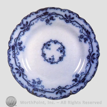 Mark with Flow Blue Pattern: OXFORD; plate. | #863138