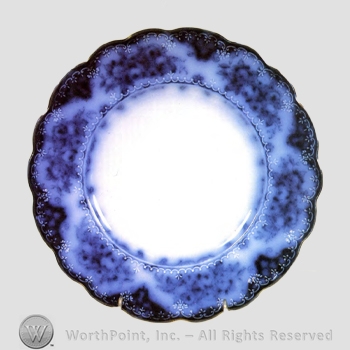 Mark with Flow Blue Pattern: ROSE; plate. | #863163