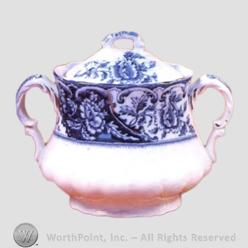 Mark with Flow Blue Pattern: RUDYARD; covered | #863167