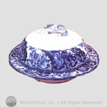 Mark with Flow Blue Pattern: RUDYARD; covered | #863169