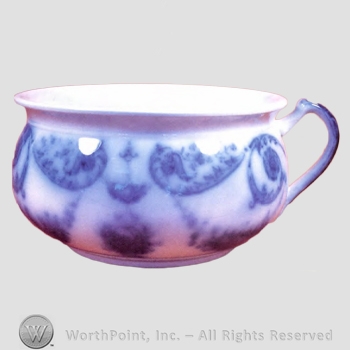 Mark with Flow Blue Pattern: VENICE; chamber pot. | #863216