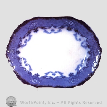 Mark with Flow Blue Pattern: VERONA; platter. | #863220