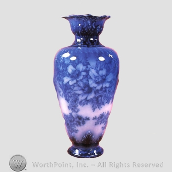 Mark with Flow Blue Pattern: Unknown; vase. | #863292