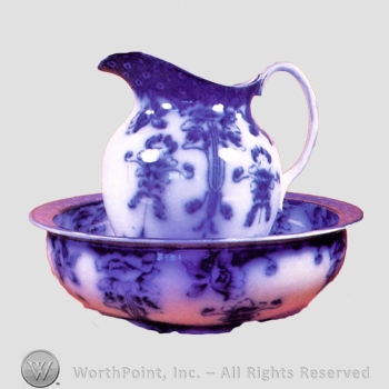 Mark with Flow Blue Pattern: Unknown; bowl and | #863300