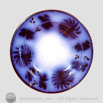 Mark with Flow Blue Pattern: Unknown; soup bowl. | #863309