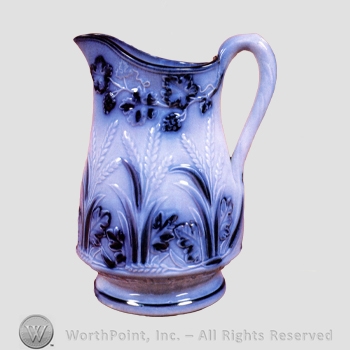 Mark with Flow Blue Pattern: Unknown; pitcher. | #863315