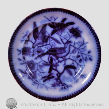 Mark with Flow Blue Pattern: FASAN; plate. | #863329