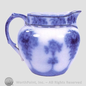 Mark with Flow Blue Pattern: ARGYLE; pitcher. | #863345