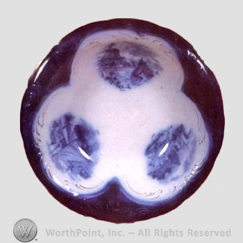 Mark with Flow Blue Pattern: DELPH; bowl. | #863348