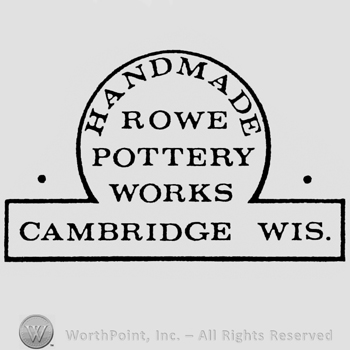 Mark with The text "Handmade Rowe Pottery Works | #86351