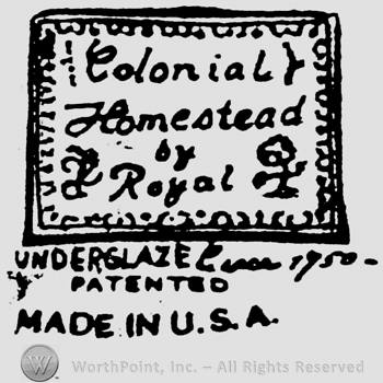 Mark with A square and the text "Colonial | #86410